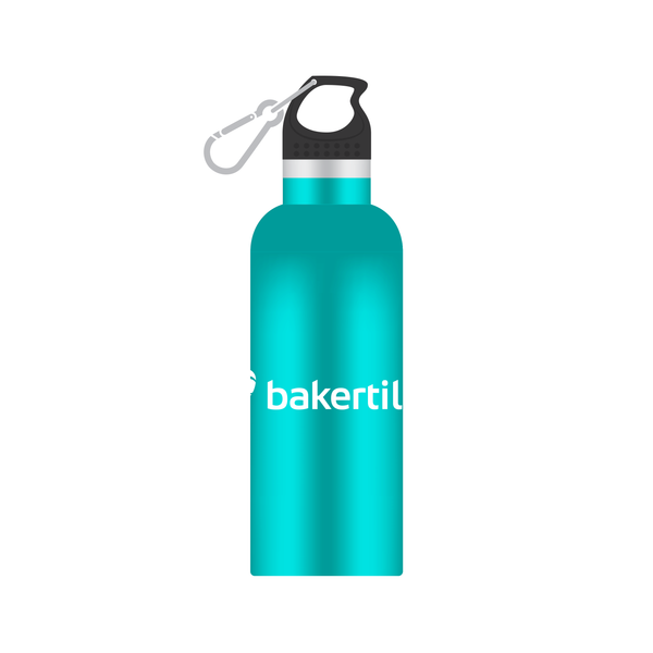 Double wall stainless steel bottle 500ml - aqua – Baker Tilly ...